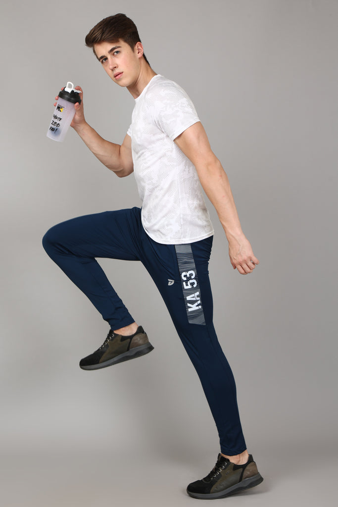 KA 53 Running Trackpant | Magenta Blue – ka53mensclub