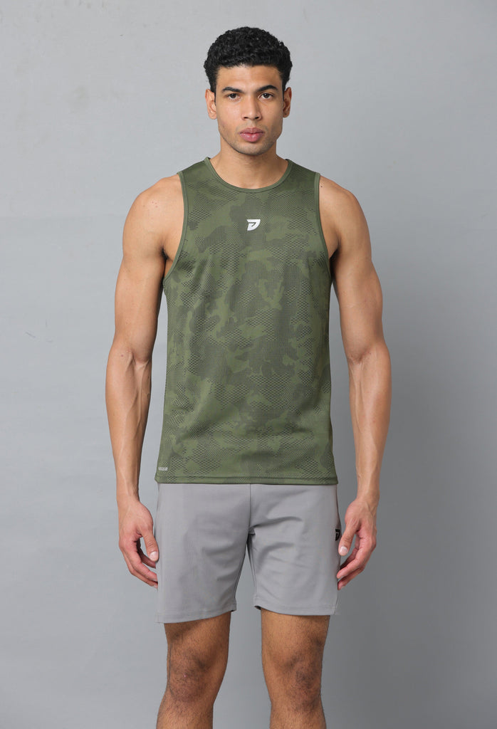 Pack of 2 KA 53 Camouflage Dri-Fit Tanktop | Army Green & Red ...
