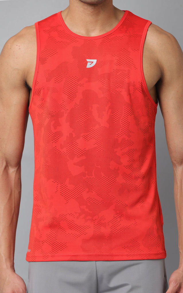 KA 53 Camouflage Dri-Fit Tanktop | Red – ka53mensclub