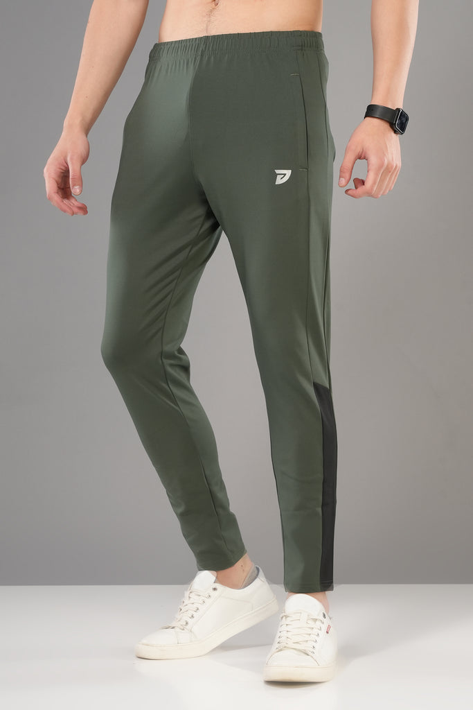 KA 53 Bottom Stripe Dri-FIT Trackpant | Olive – ka53mensclub