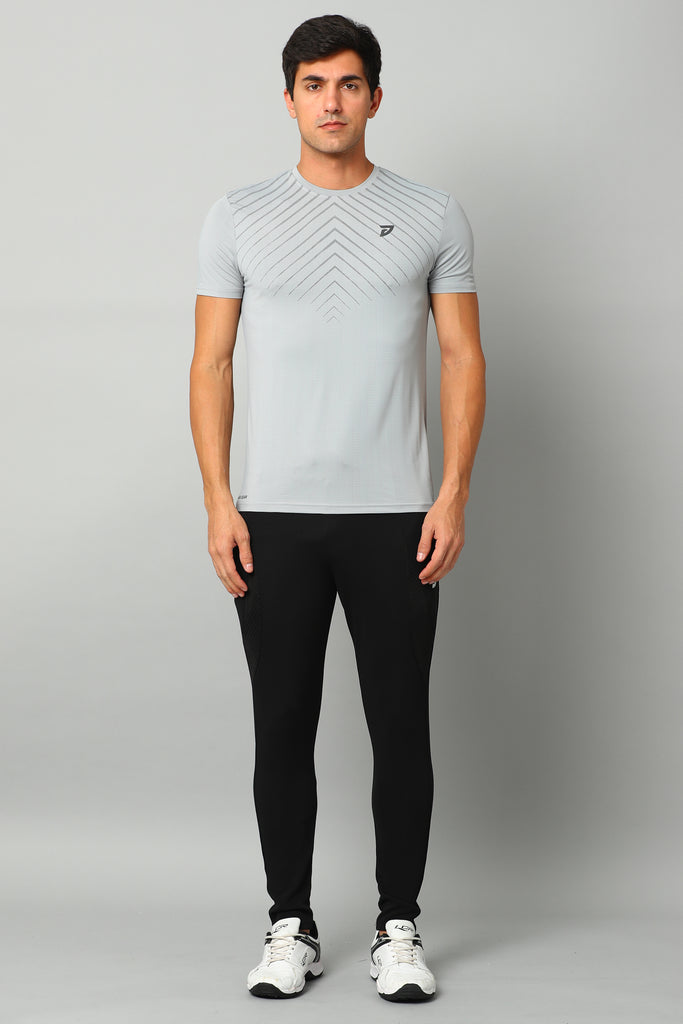 KA53 V Stipe DriFit Tshirt | Light Grey – ka53mensclub