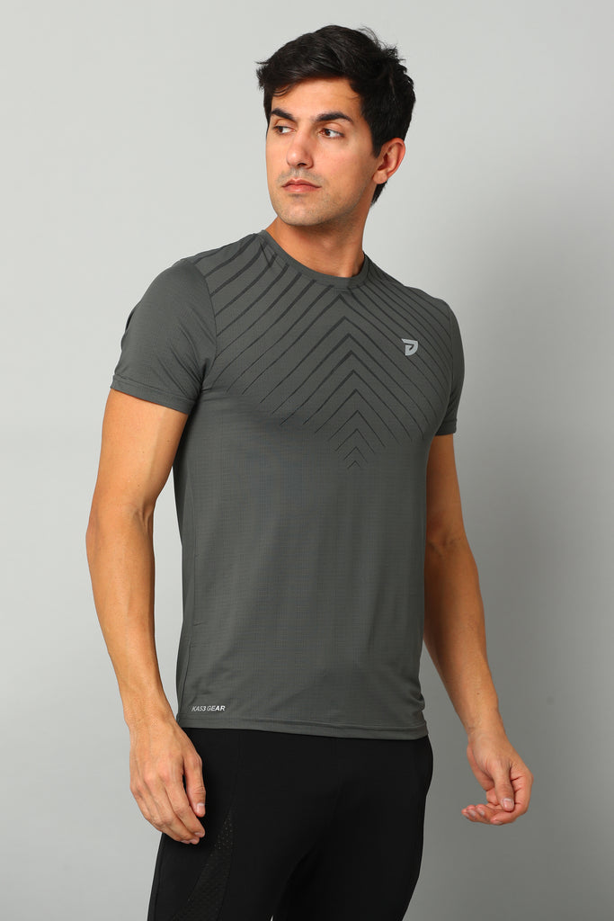 KA53 V Stipe DriFit Tshirt |Dark Grey – ka53mensclub